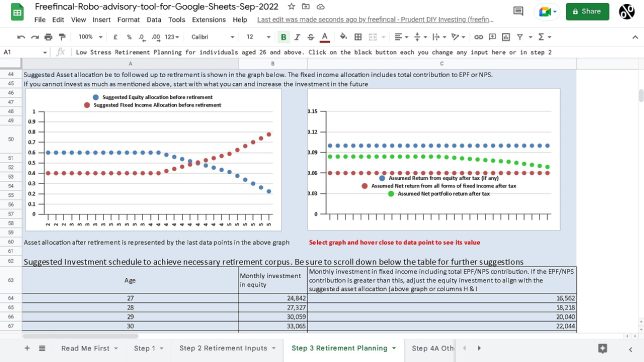Robo Advisory on Google Sheets: Create a complete financial plan!