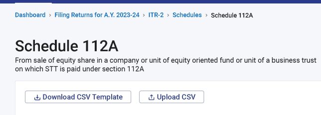How to upload Equity MF/Share LTCG transactions in ITR2/ITR3 (Schedule ...